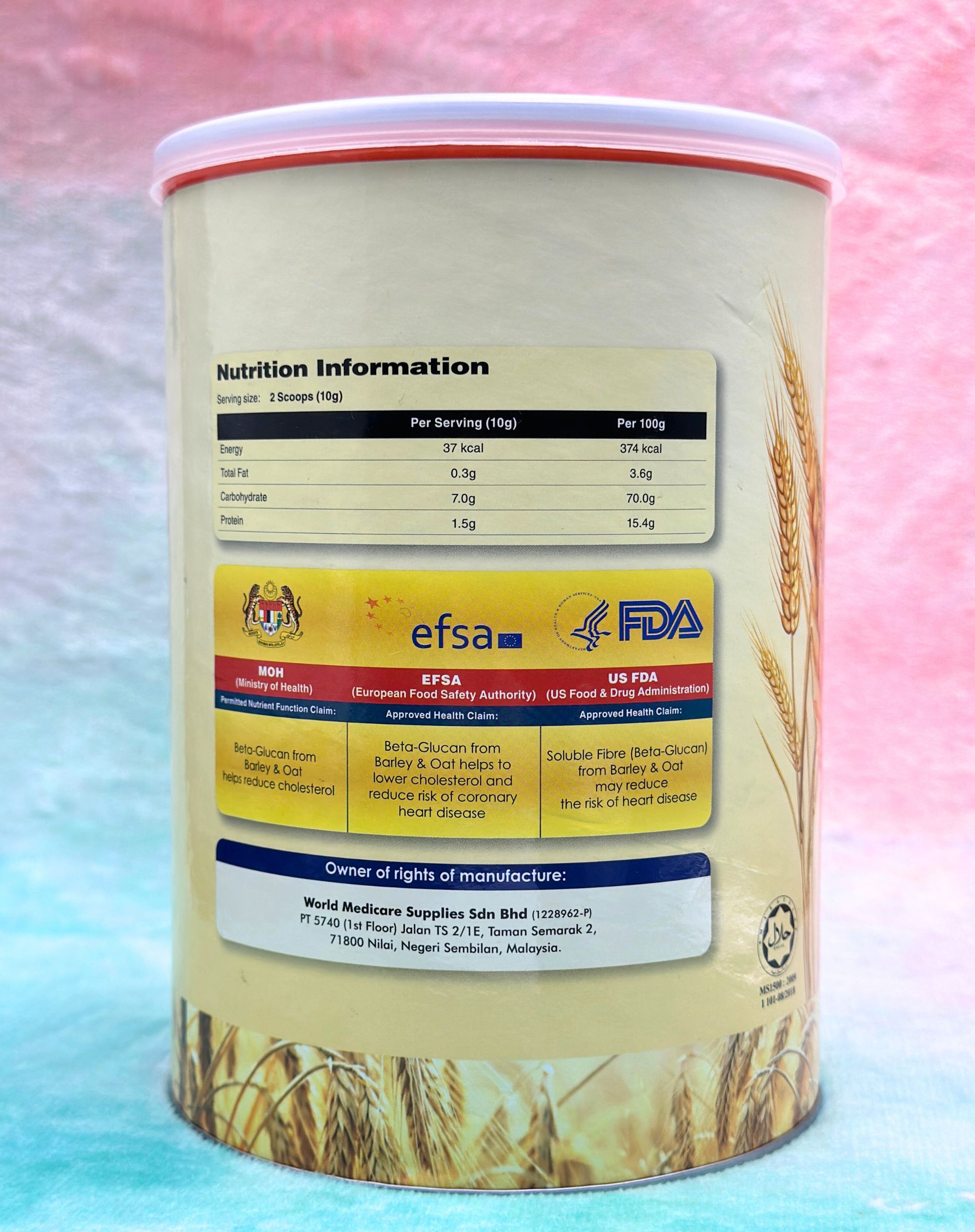 Vitpro Barley Oat BG | World Medicare Supplies Sdn Bhd